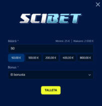 Scibet arvostelu 2026: Verovapaa pikakasino bonuksin