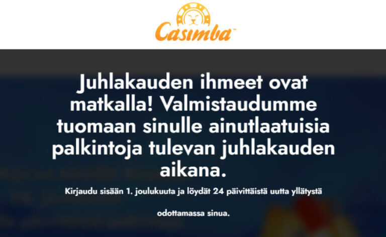 Parhaat kasino joulukalenterit ja joulutarjoukset 2024!
